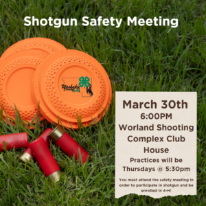 Shotgun Safety Meeting – Shooting Complex Club House | Washakie County 4-H